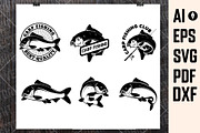Carp Fishing Emblems. Carp Fish EPS., an Illustration by Vectorhight