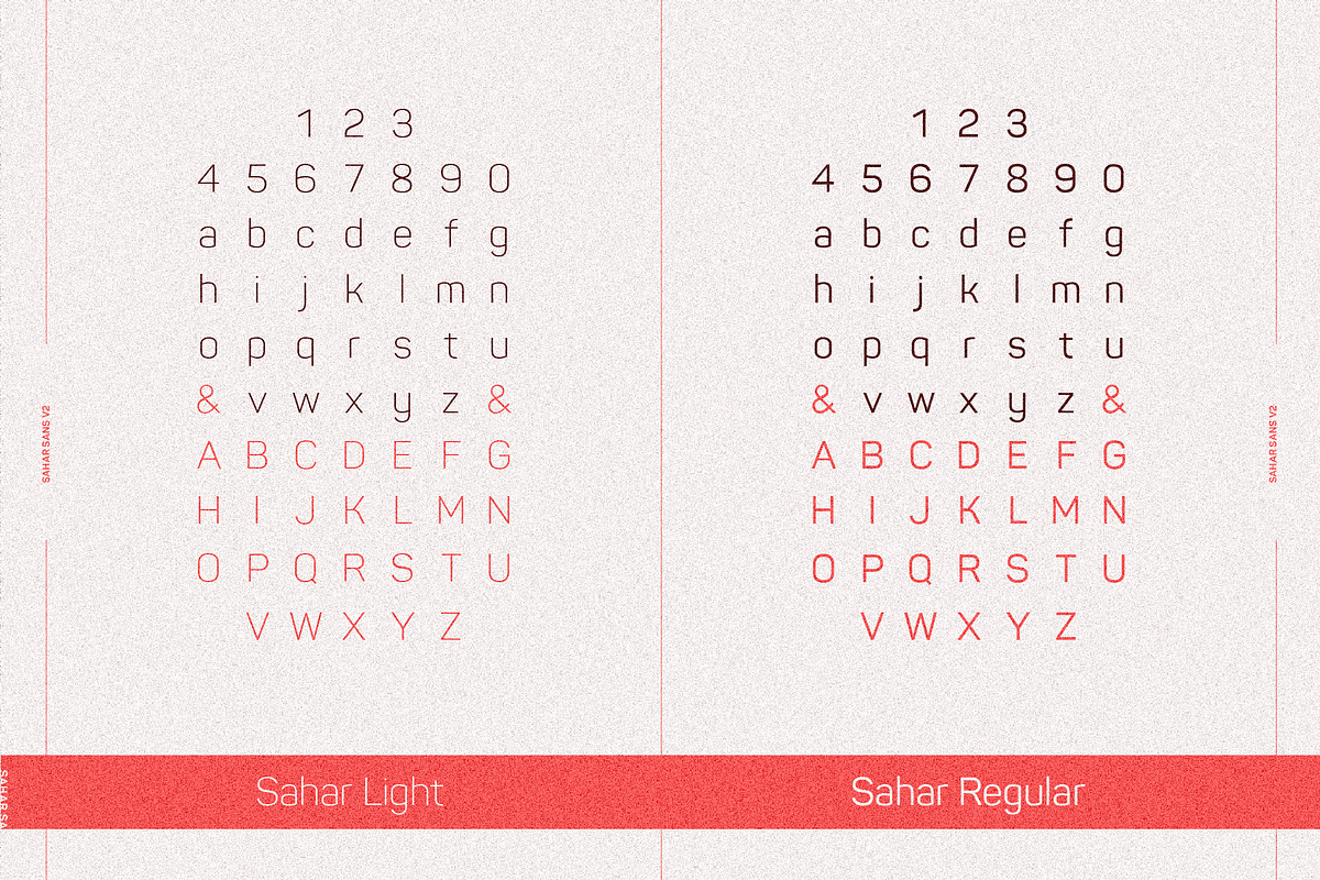 Sahar, A Charming Typeface Of 18 Fonts
