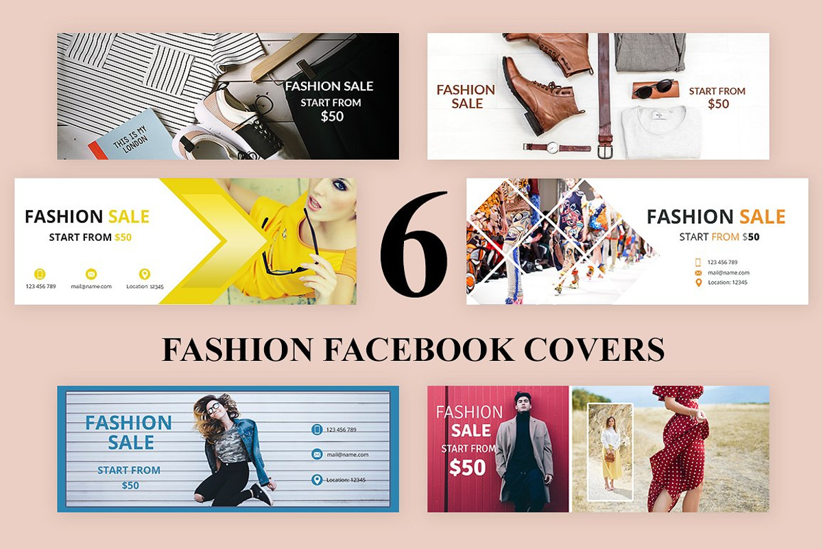 12 Facebook Covers, a Social Media Template by Creatricks | Creative Market