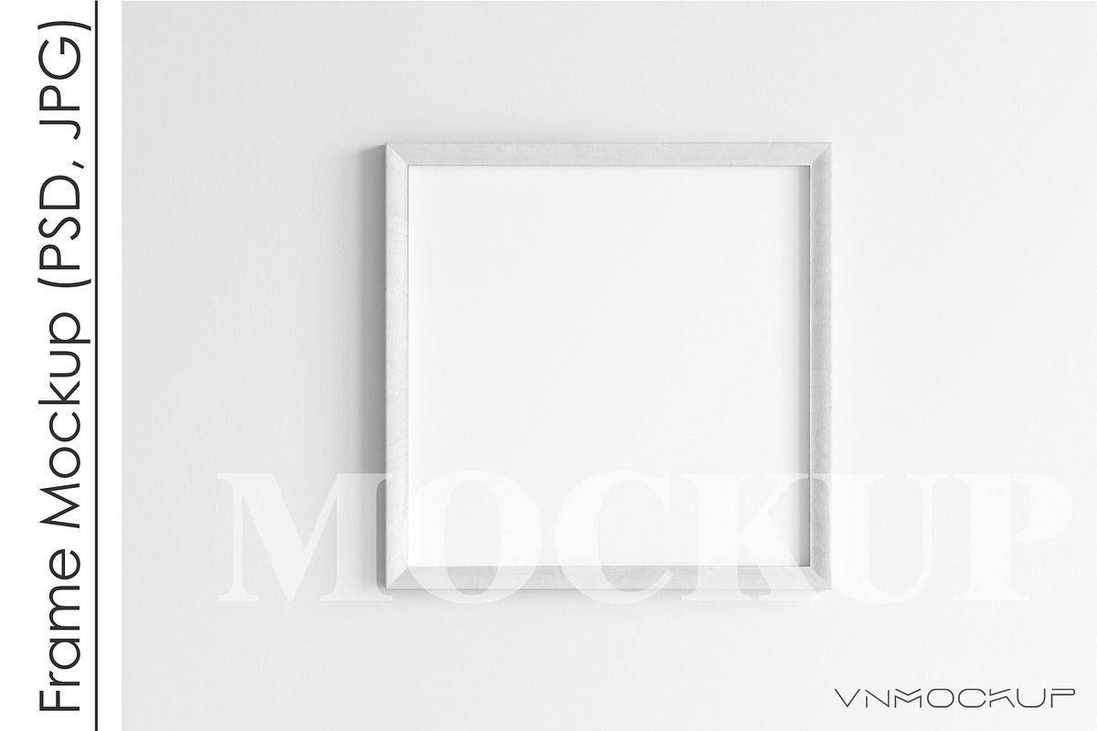 Square Frame Mockup PSD JPG, a Print Template by VNmockup | Creative Market