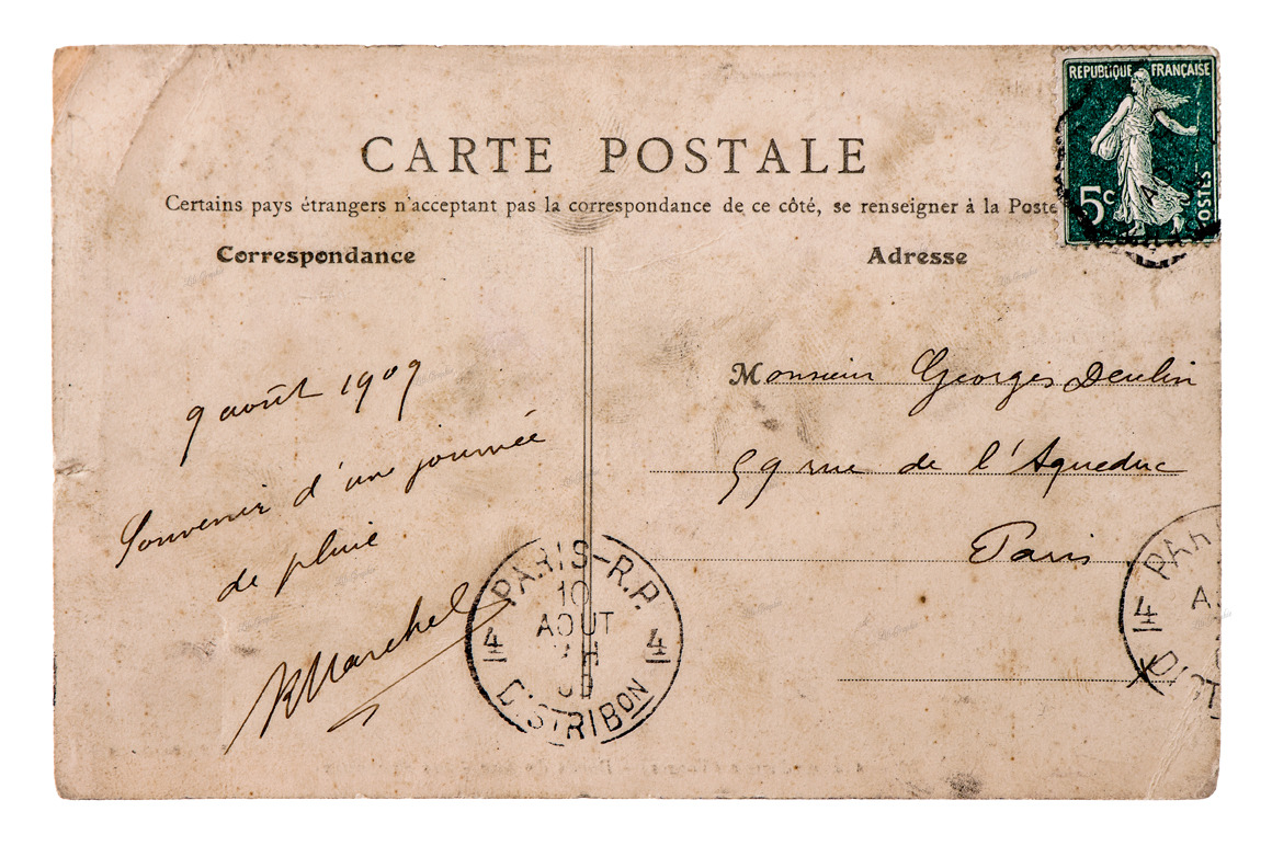 Vintage French Postcard | Graphic Objects ~ Creative Market