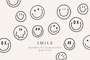 SMILE FACE SKETCH / png + vector, a Person Illustration by KruthDesign