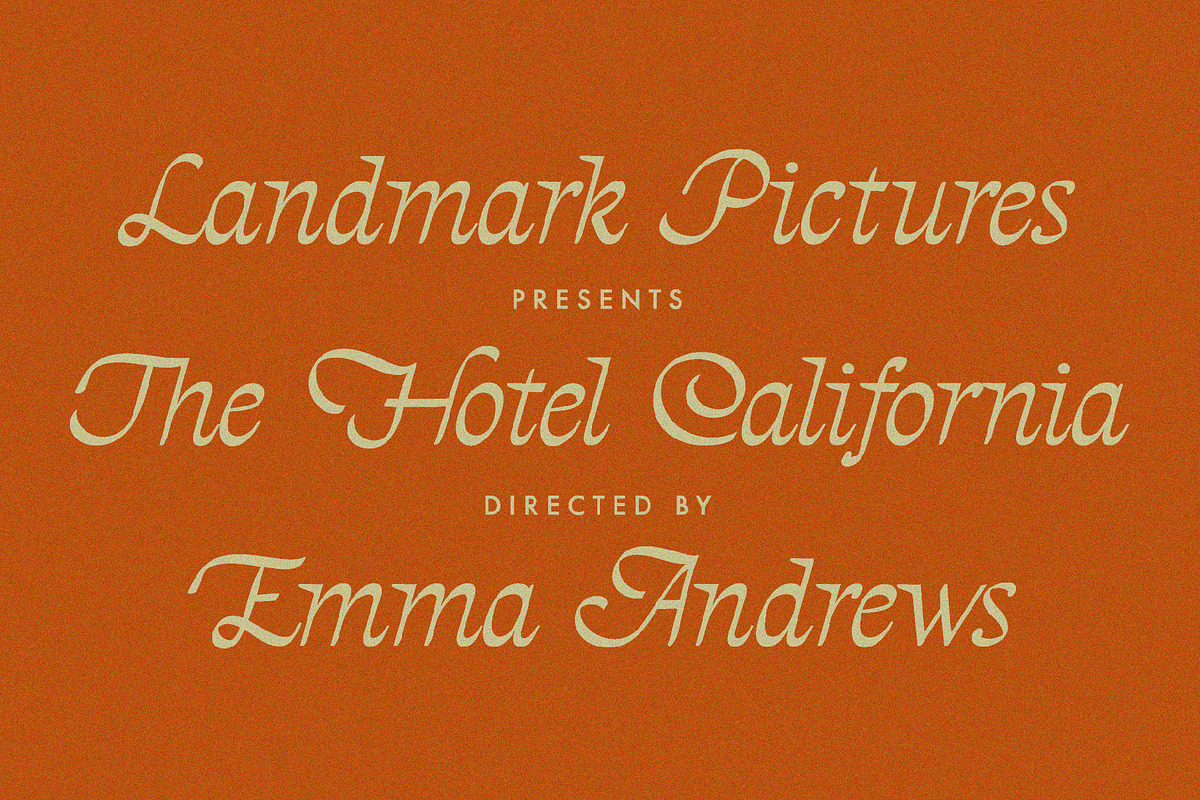 The Directors Italic Typeface, a Script Font by Tropical Type