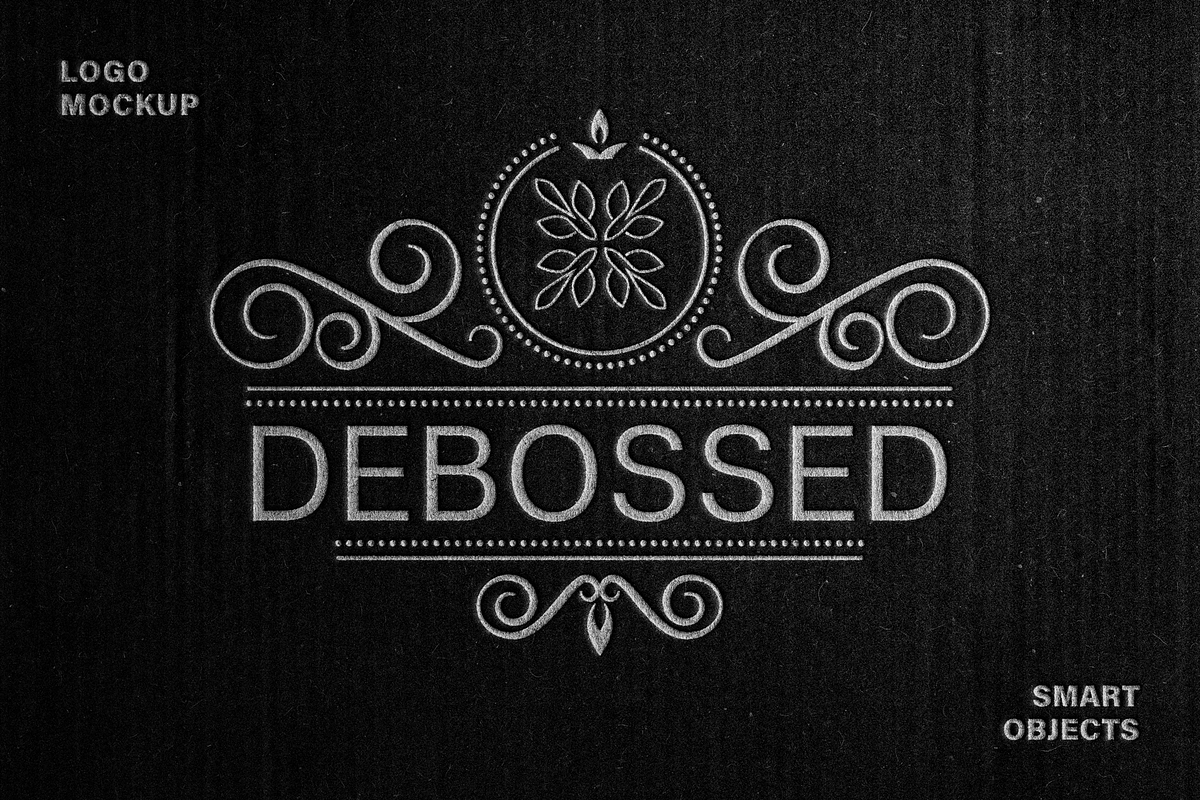 Debossed Text & Logo Mockup, a Layer Style Add-On by Design Squad