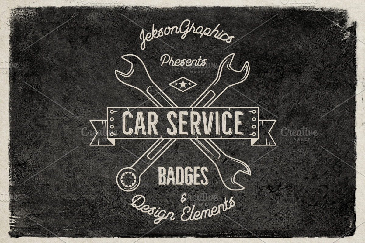 Car Service Badges & Elements