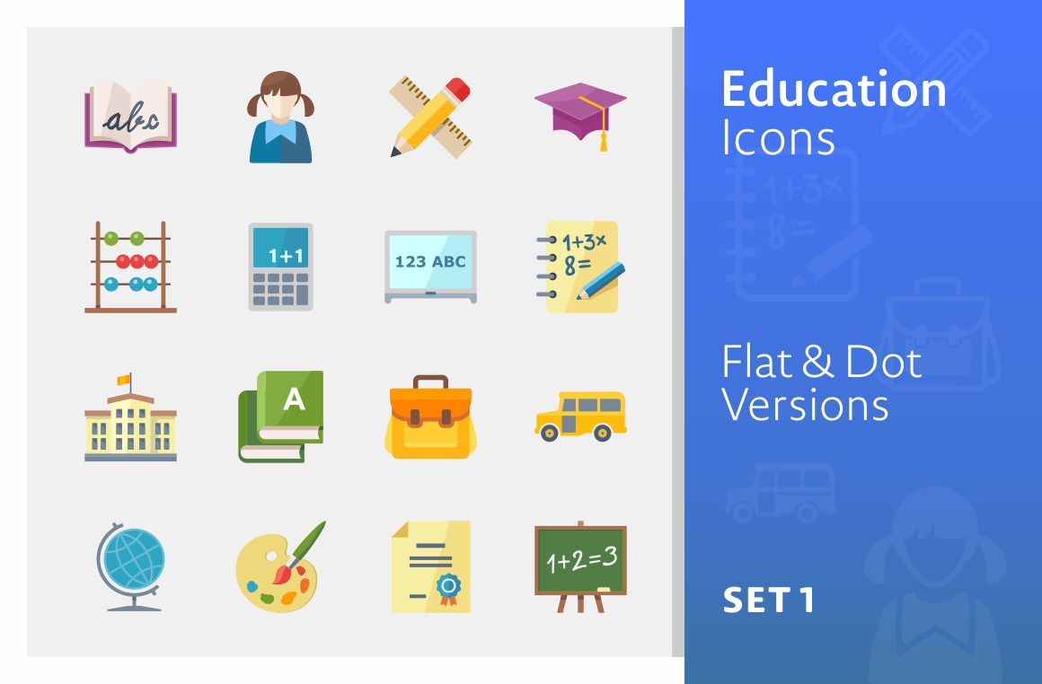 Flat Education Icons - Set 1, an Icon by introwiz1