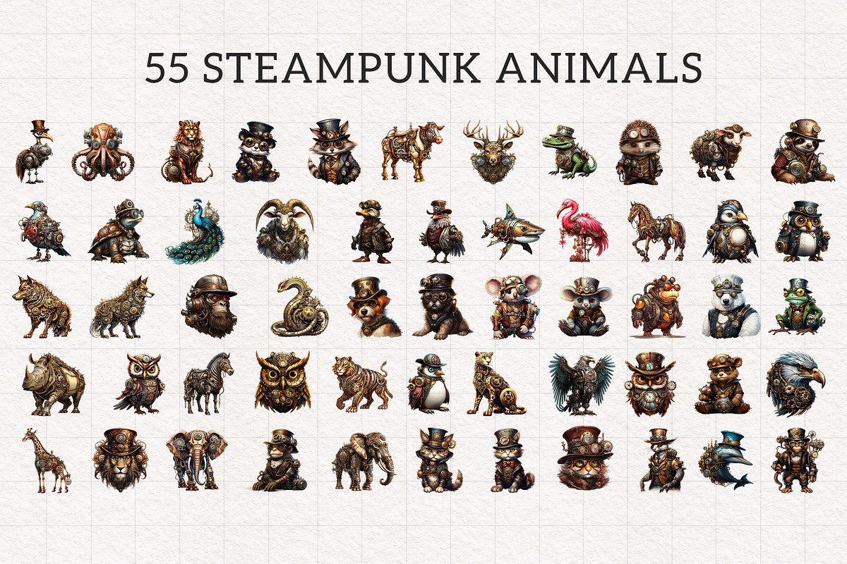Steampunk Mega Bundle, an Object Illustration by PaintPixelCo