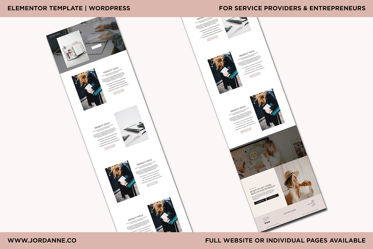 Sadie Website Template - Elementor Template | WordPress Theme