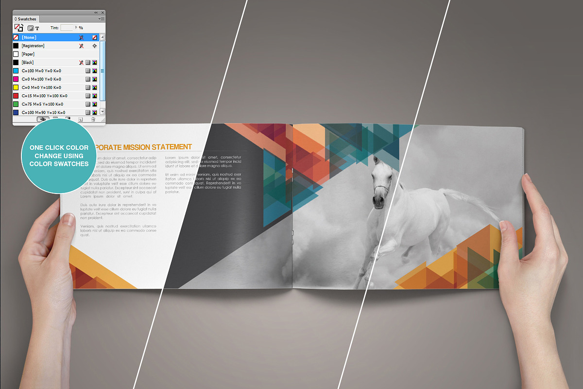 The Shapes-Brand Guidelines Template, a Brochure Template by ZippyPixels