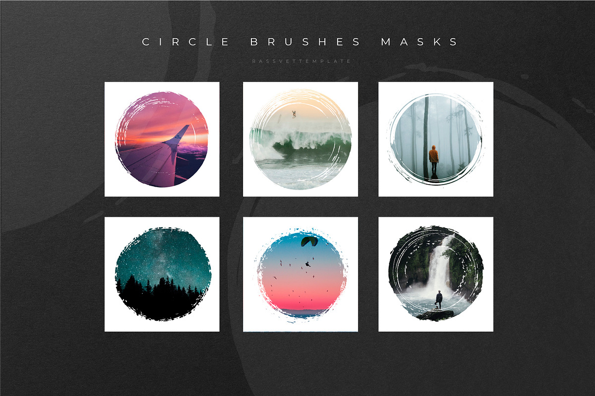 100 Overlay Shapes Instagram Masks, a Social Media Template by The Muza