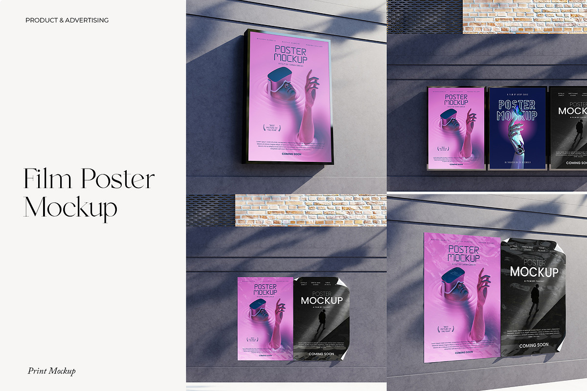 Film Poster Mockup, an Advertising Mockup by Momogi