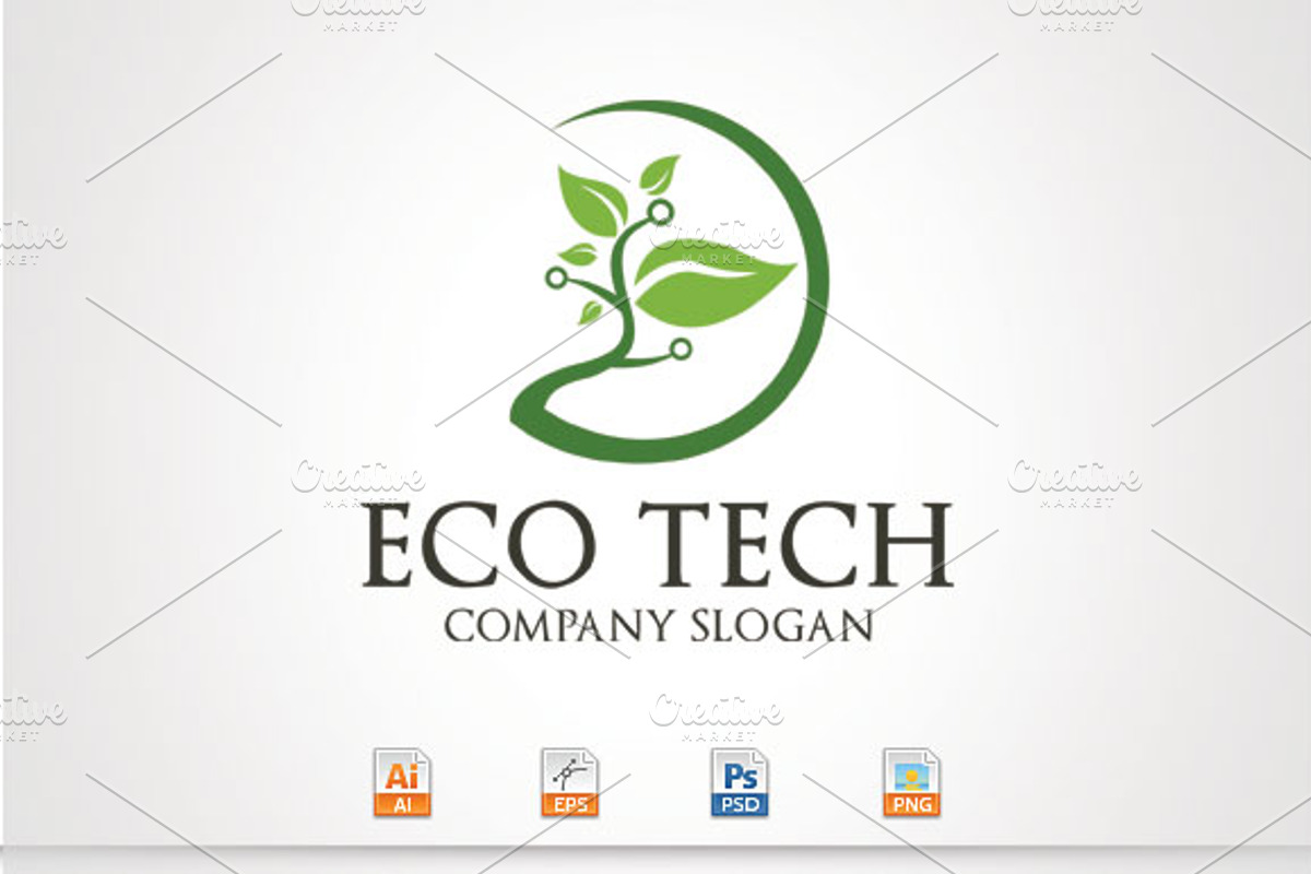 ECO Tech, a Branding & Logo Template by stock6design | Creative Market