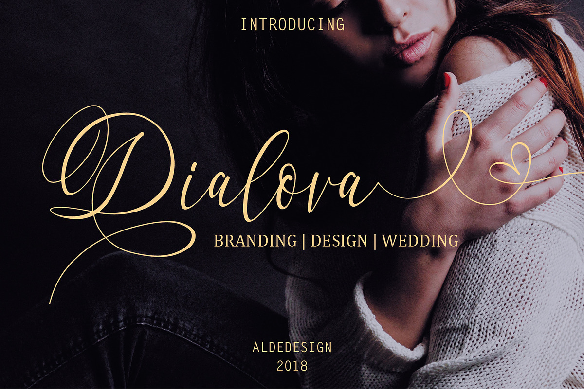 Dialova - Beautiful Calligraphy, a Script Font by Aldedesign | Creative ...