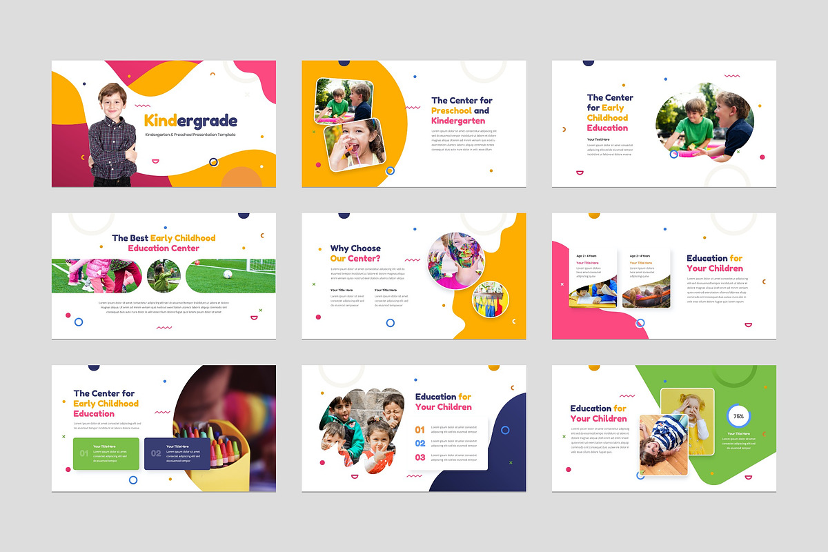 Kindergarten Google Slides Template, a Presentation Template by Graphue