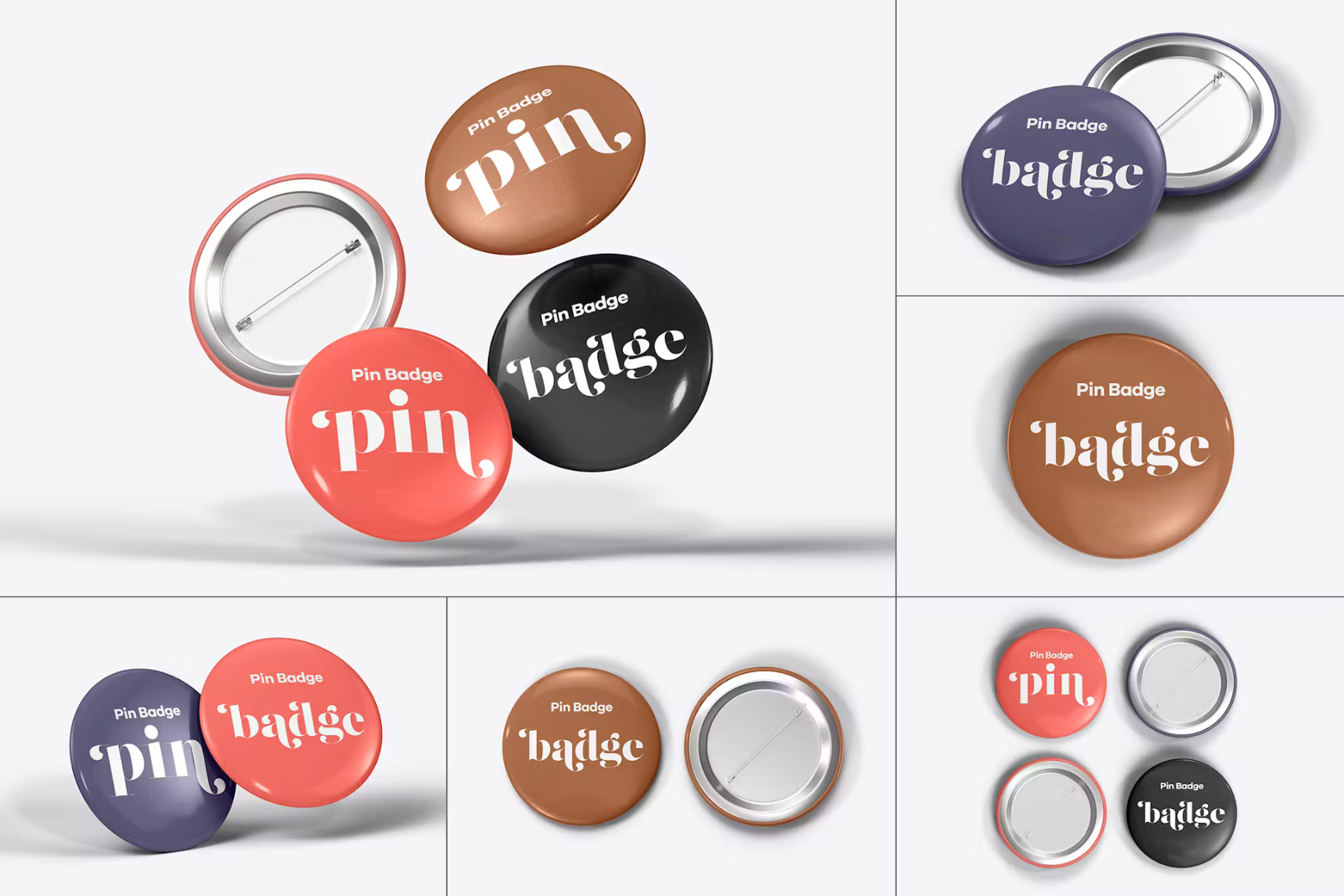 Pin Badge Mock-up, a Merchandise Mockup by BLISS DESIGN | Creative Market
