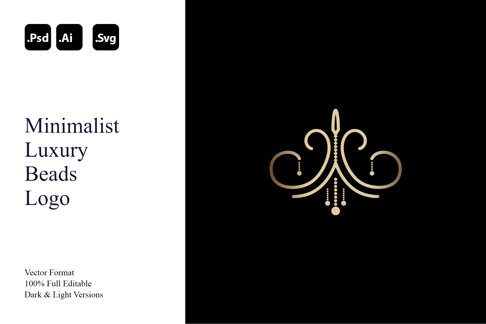 Minimalist Luxury Beads Logo