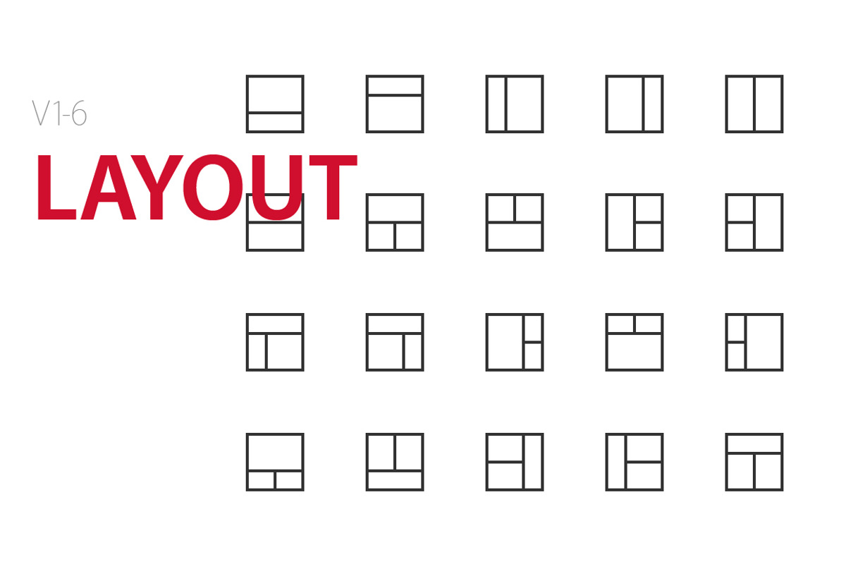 120 Layout UI icons, an Outline Icon by Palau