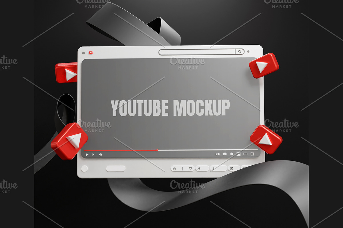 youtube channel thumbnail mockup, a Mac Mockup by PremiumMockup