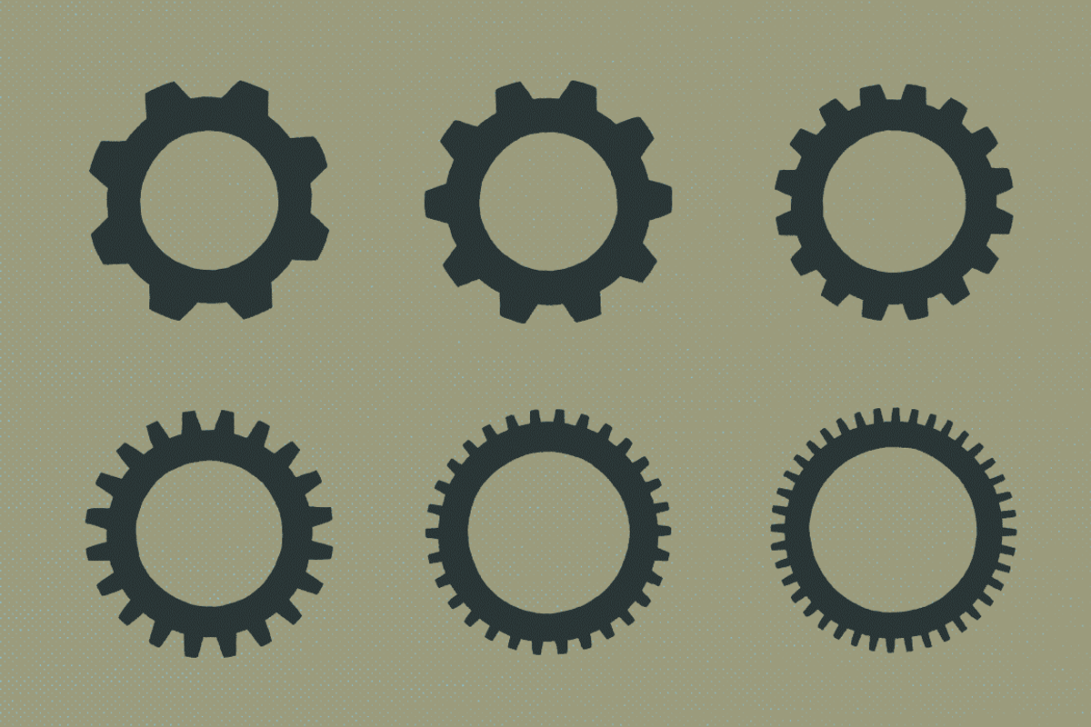 20 Gear Badge Shapes - By Hand, an Illustration by GhostlyPixels ...