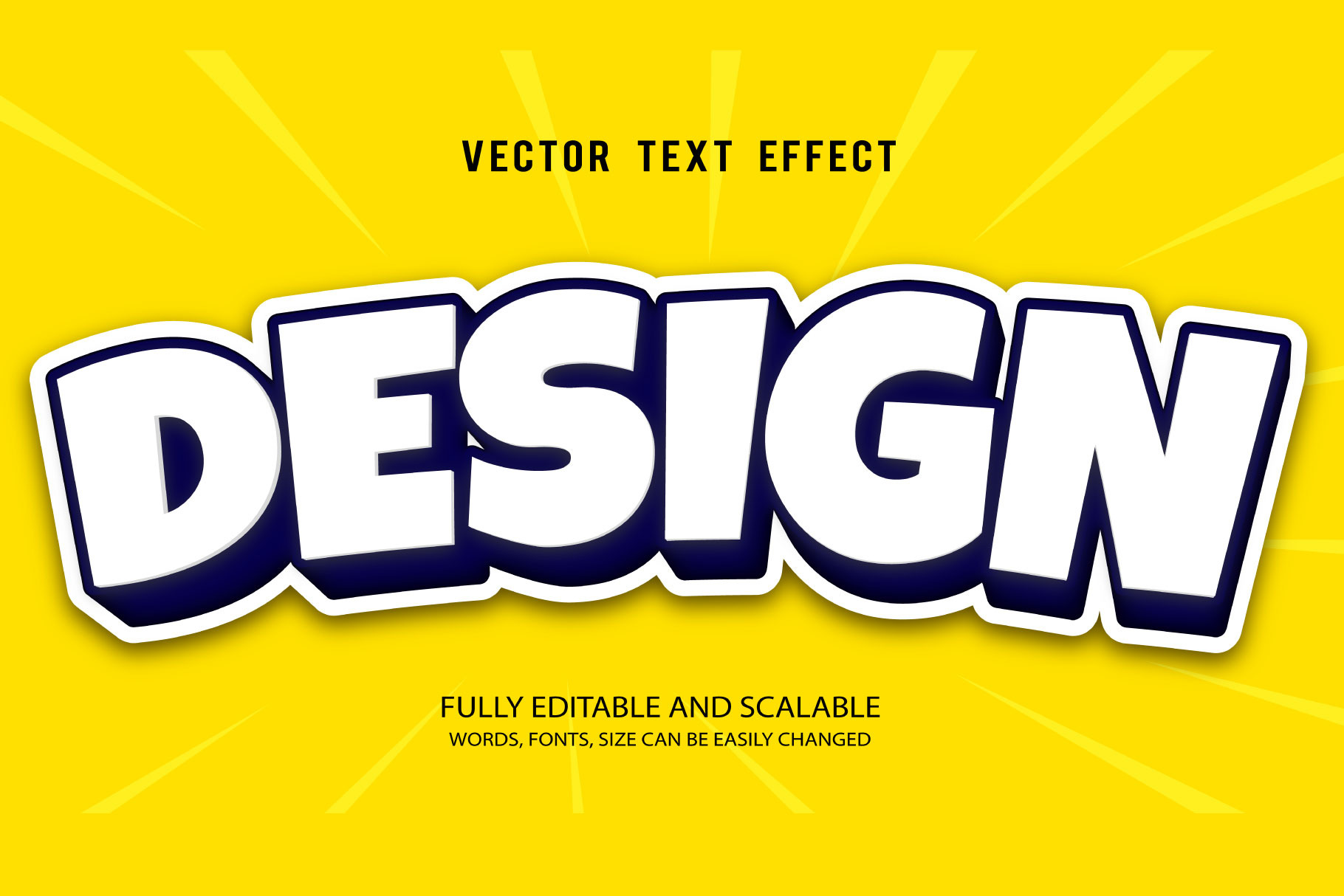 Design Vector 3d Editable Text Effec, a Layer Style Add-On by ...