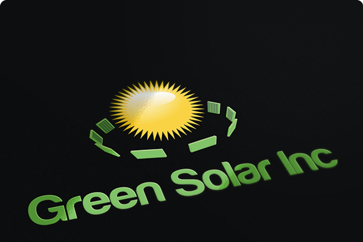 Green Solar Logo Design, a Branding & Logo Template by free2fonts
