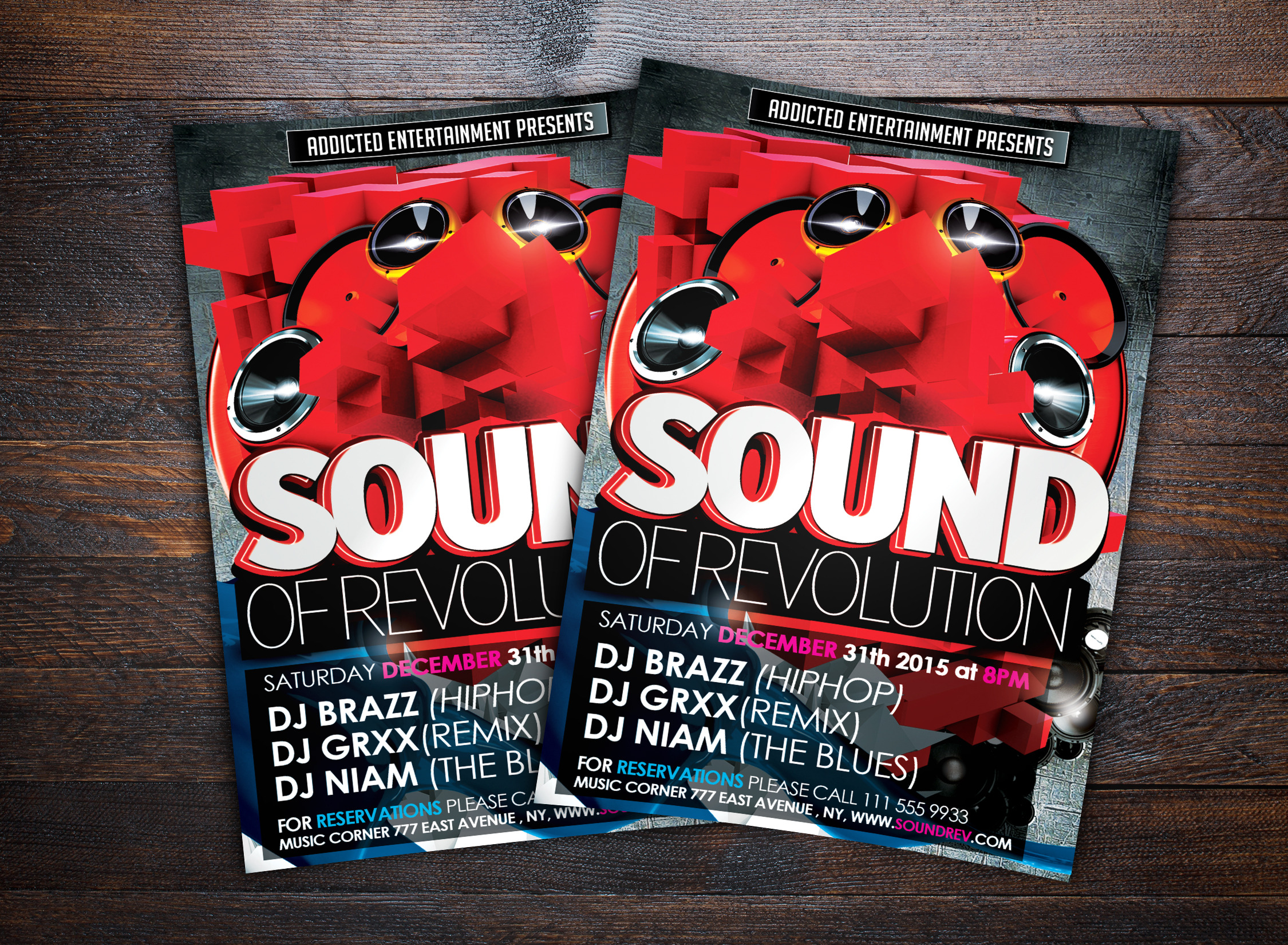 Sound of Revolution Flyer, a Flyer Template by Design Addict