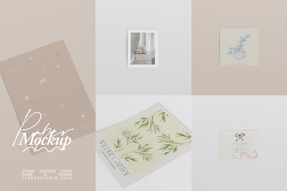 PAPER & POSTER | Art Print Mockup, a Product Mockup by Stykke Studio