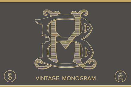 BV Monogram VB Monogram, a Branding & Logo Template by Shuler Studio