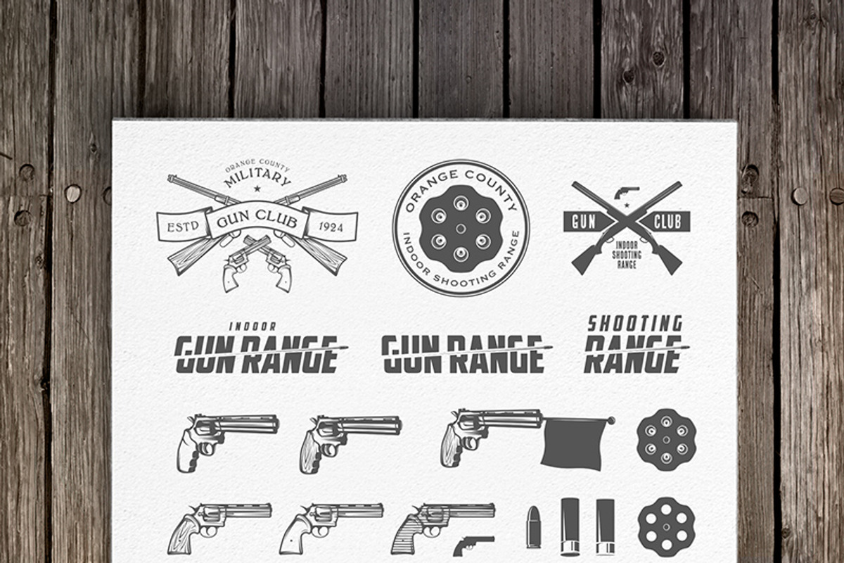 Clay target and gun club emblems, a Sport Illustration by 1baranov