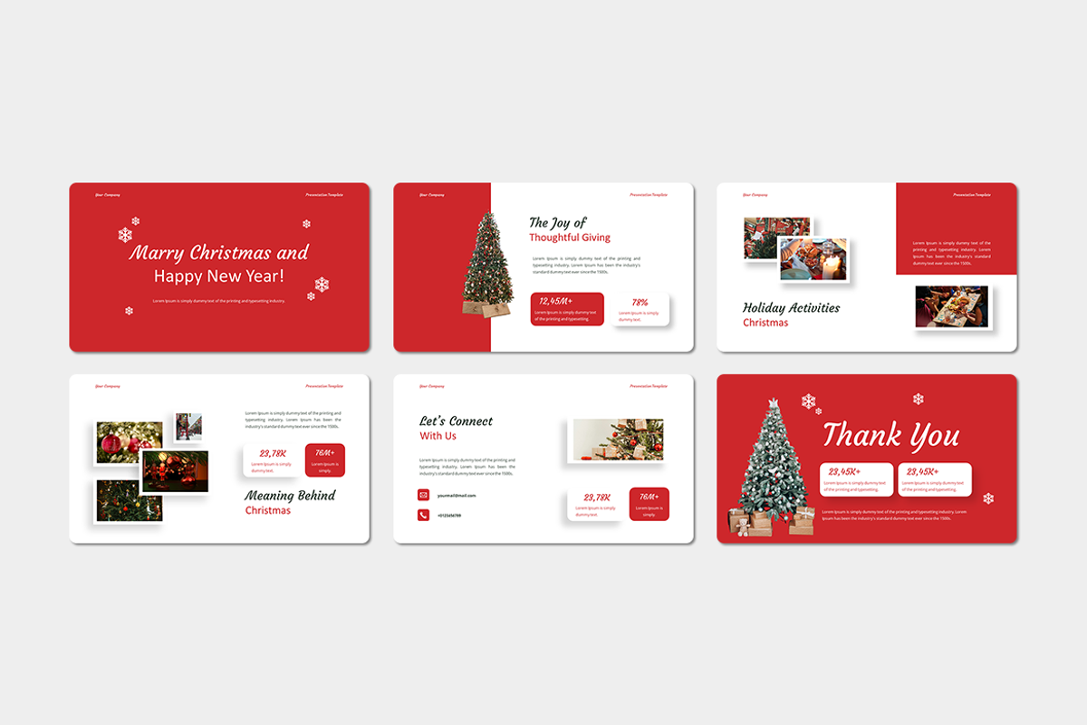 Christmas Holiday - Google Slides, a Presentation Template by Iqsiart ...