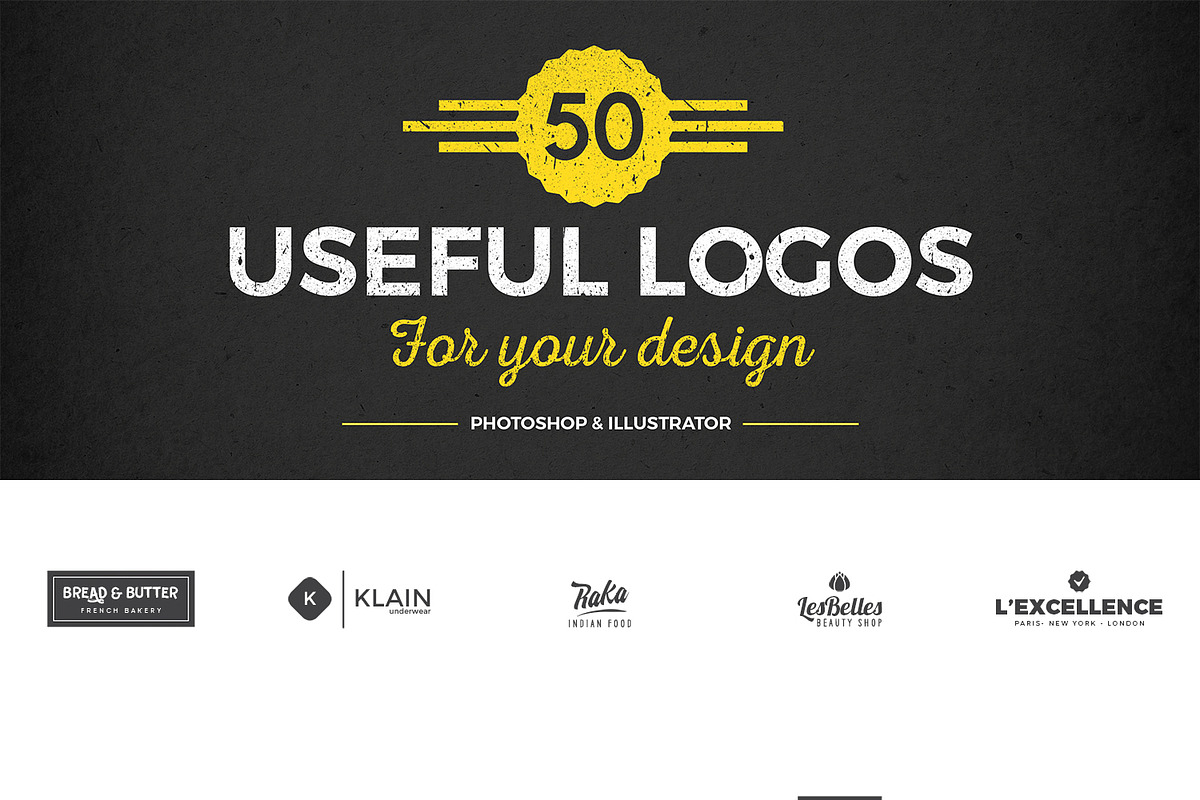 50 USEFUL LOGOS, a Branding & Logo Template by Adrien_Coquet | Creative ...