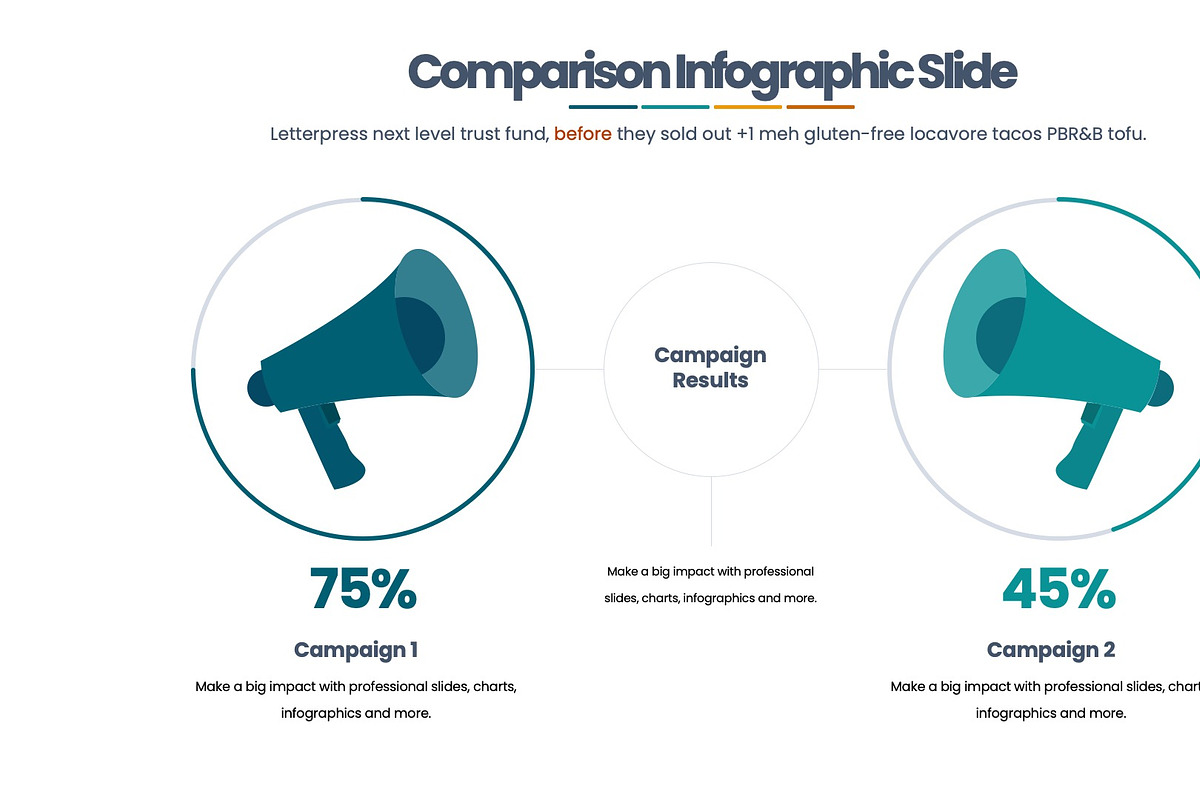 Comparison Keynote Infographics, a Presentation Template by Pulsecolor