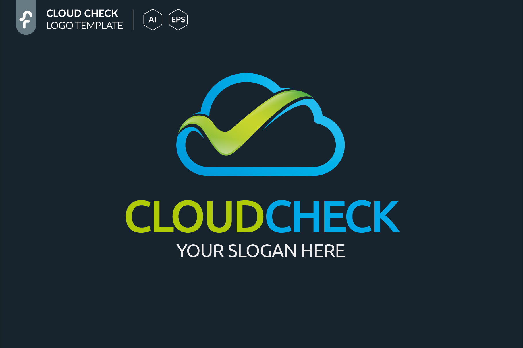 Cloud Check Logo, a Branding & Logo Template by ft.studio | Creative Market