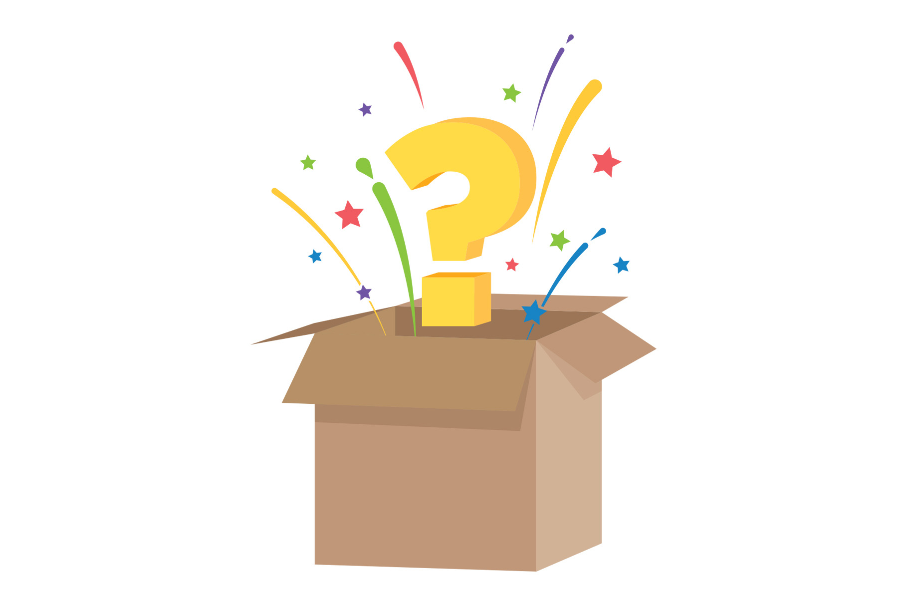 Mystery Box, Surprise Box Vector, a Decorative Illustration by LineByLine