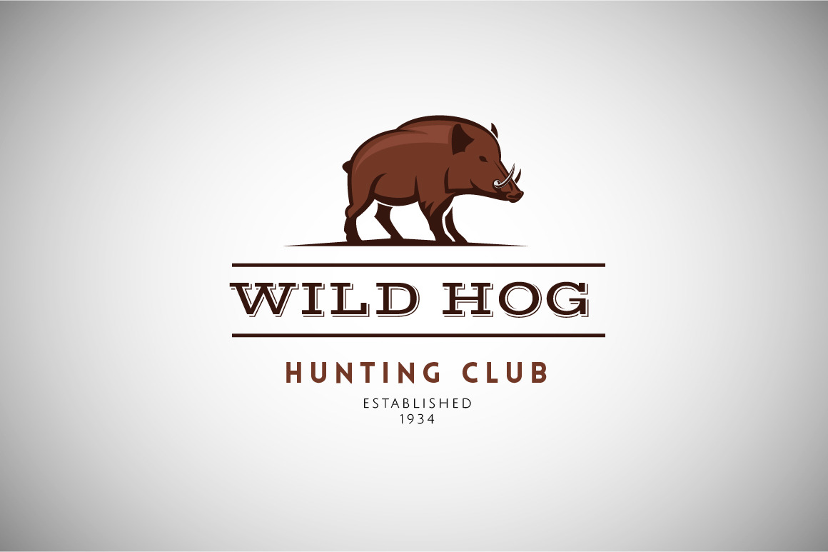Wild Hog Vintage Logo Template, a Branding & Logo Template by vatesdesign