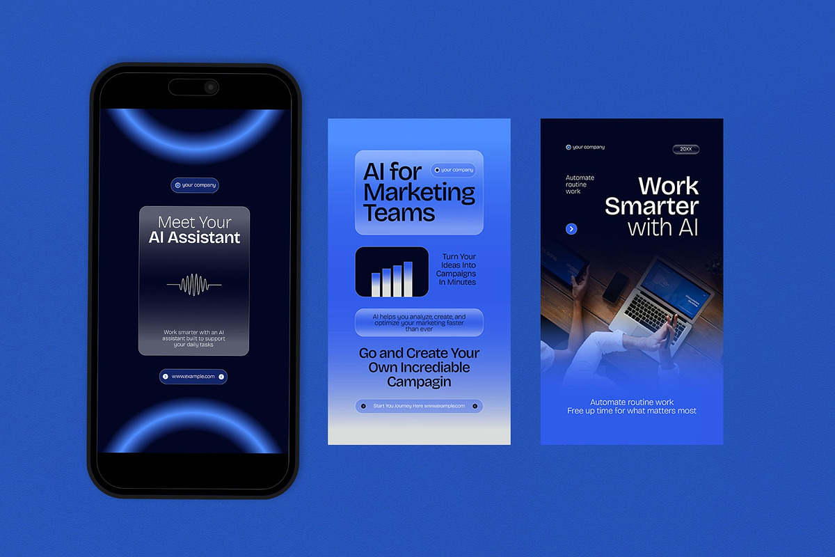 AI Assistant Instagram Template, a Social Media Template by graphicook