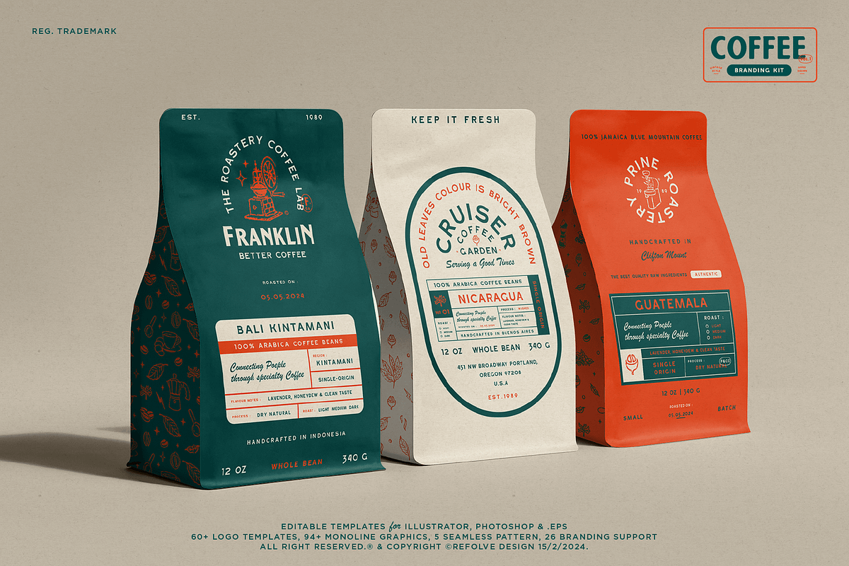 Coffee Branding Kit, a Branding & Logo Template by Refolve Design