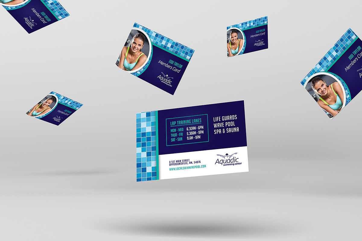 Swimming Pool Business Card Template, a Business Card Template by ...
