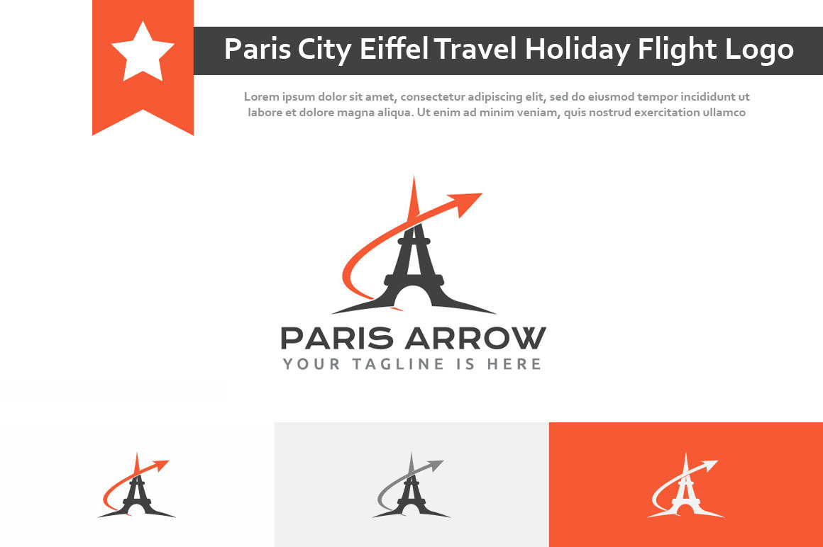Paris City Eiffel Tour Travel Logo, a Branding & Logo Template by ...
