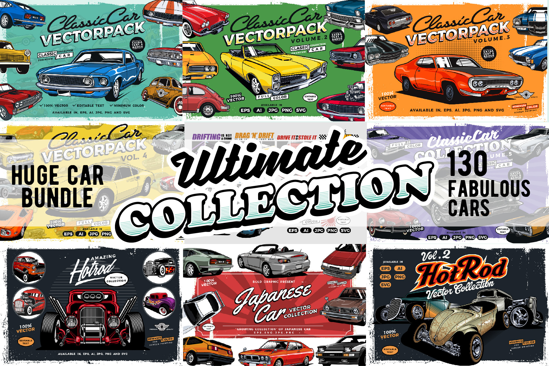 Ultimate Cars Collection, a Transportation Illustration by The ...