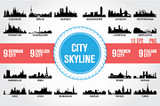 Skyline European Cities, an Illustration by MaximGertsen | Creative Market