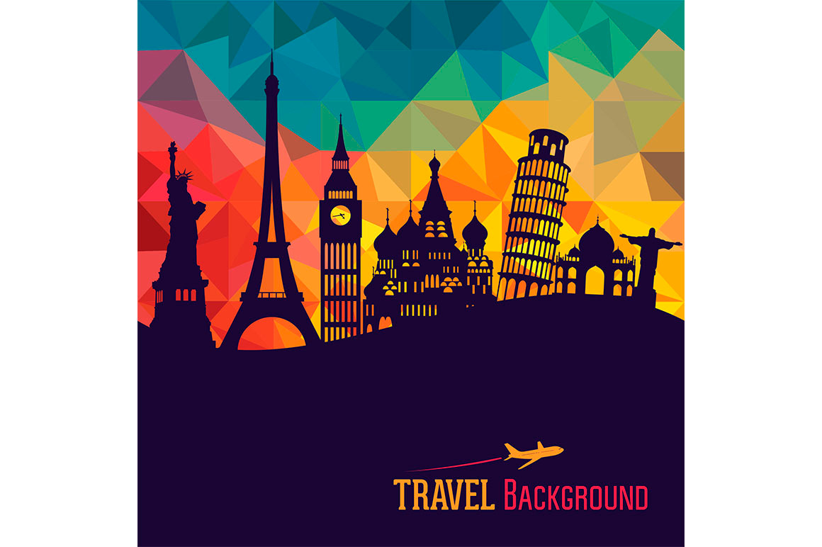 Travel and tourism backgrounds, an Illustration by LisaKolbasa
