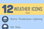 12 Weather Icons, an Icon by DefayDesigns
