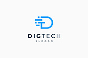 Letter DT TD Digital Technology Logo, a Branding & Logo Template by ...