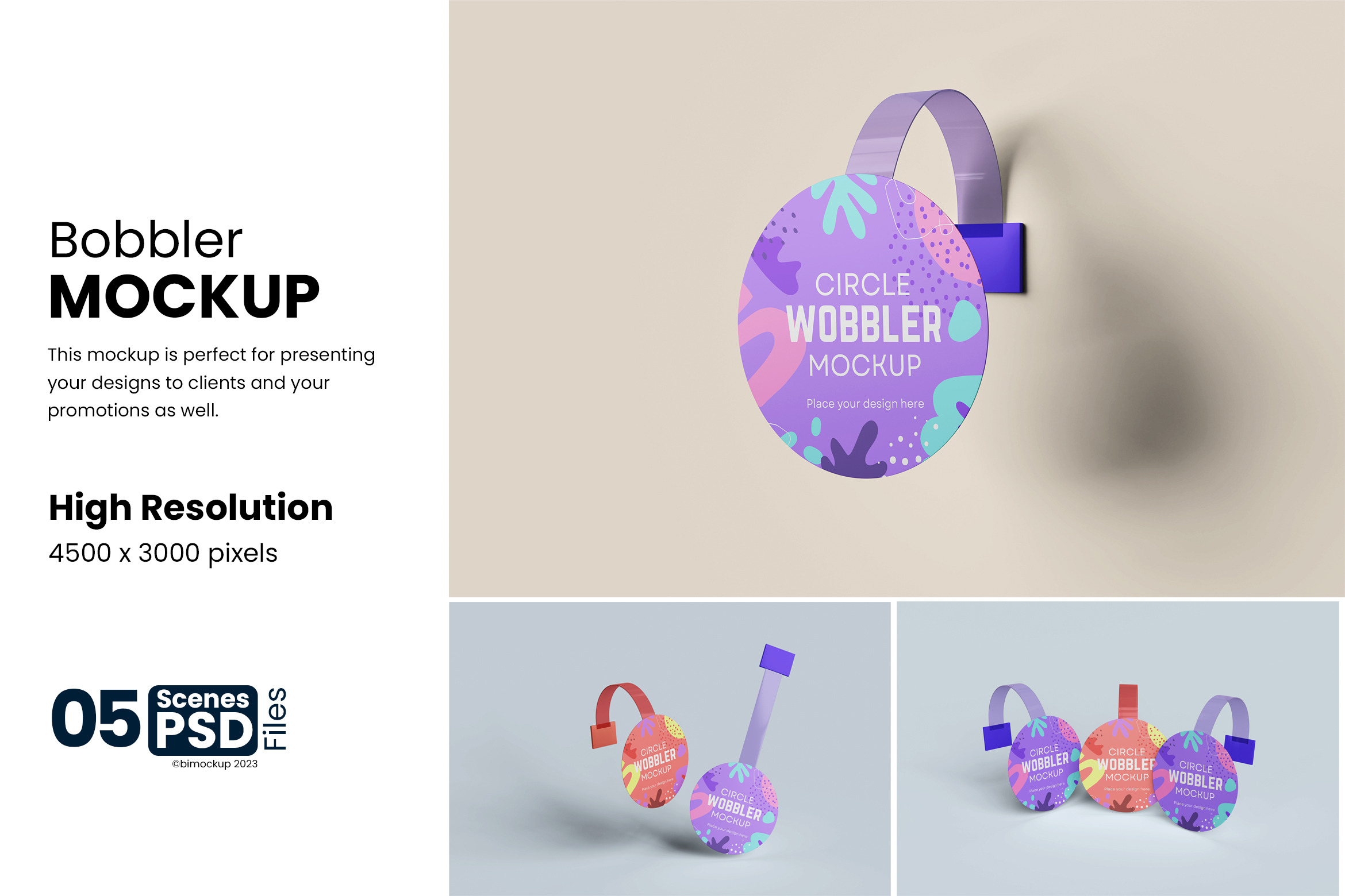 Wobbler Mockup, a Product Mockup by bimockup