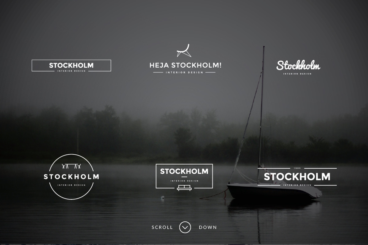 Stockholm - 25 Modern Vintage Logos, a Branding & Logo Template by Mats ...