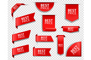 Best price tag, banner and corners, a Decorative Illustration by Vector ...