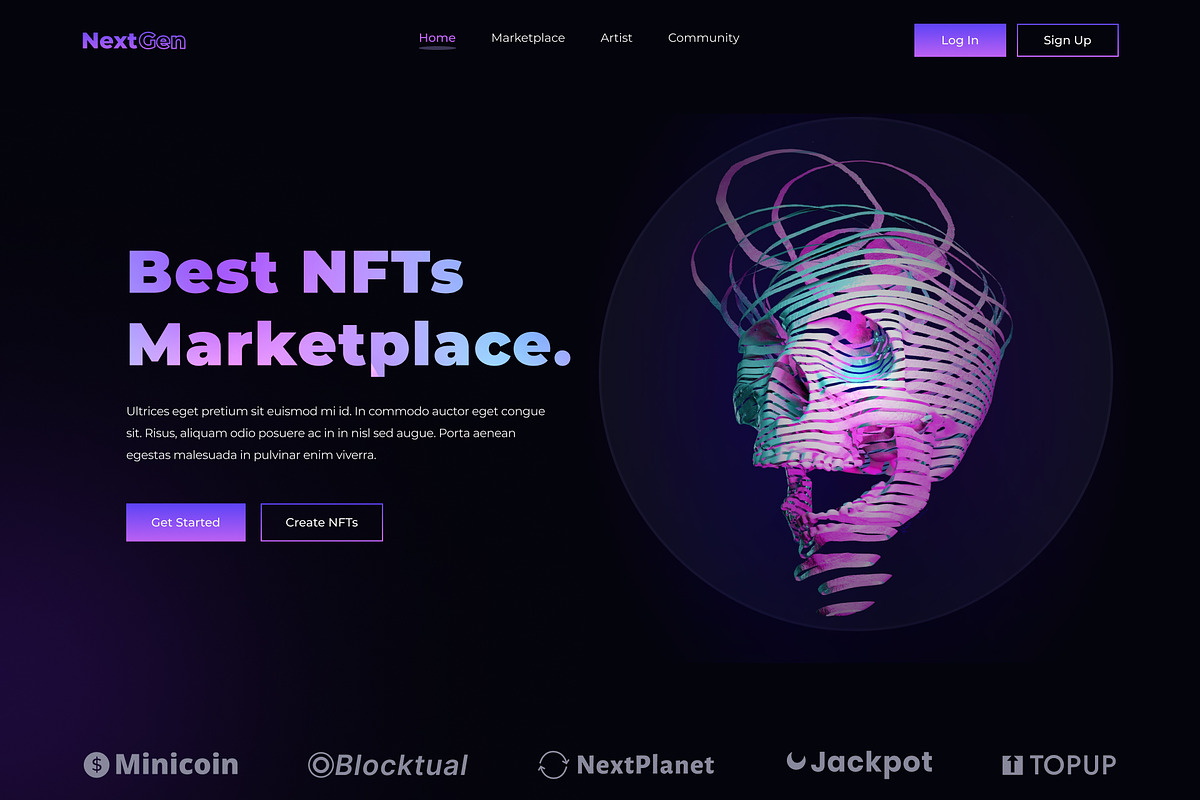 NextGen NFT Marketplace Figma Template