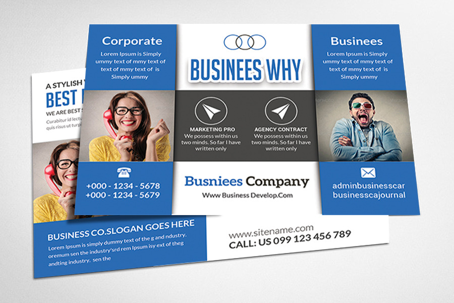 Marketing Postcard Template, a Card Template by AfzaalGraphics