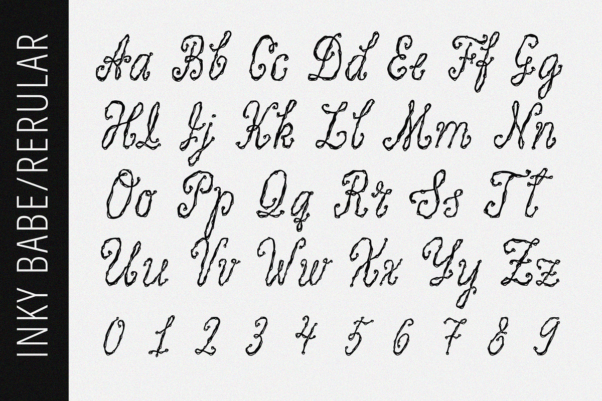 Inky Babe Messy Liquid Font Duo